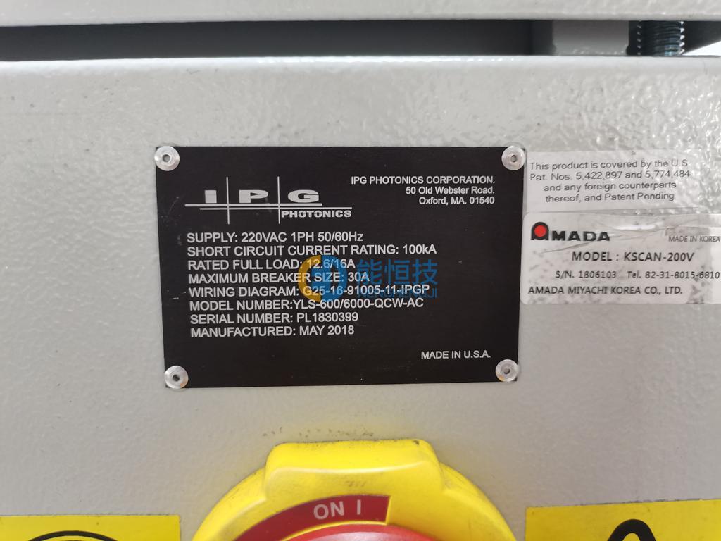IPG Photonics 高功率脉冲激光器YLS-6006000-QCW-AC