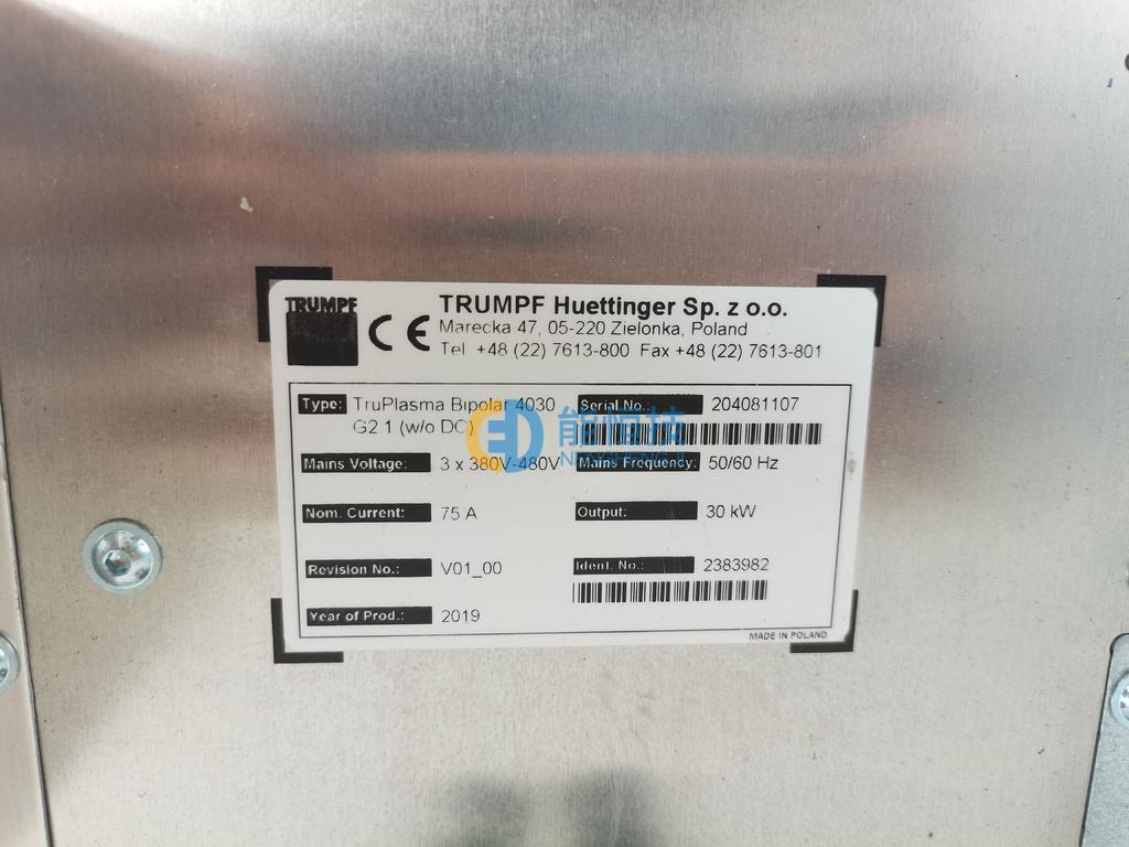 通快Trumpf霍廷格huttinger 靶材电源Truplasma Bipolar 4030 G2.1维修AE（ADVANCED ...